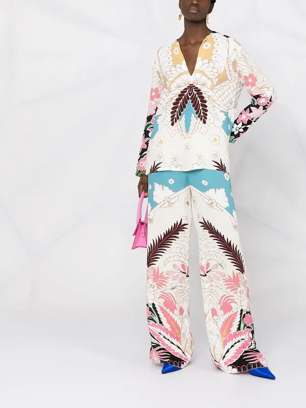 Valentino Garavani Abstract Pattern Print Blouse