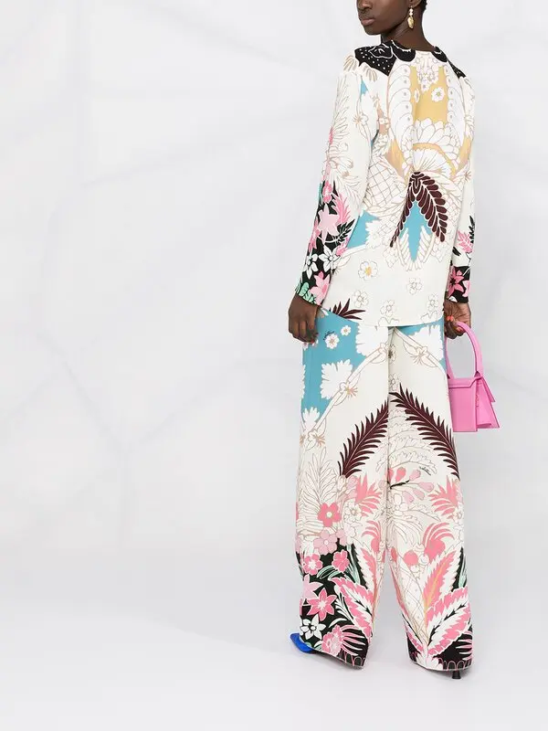 Valentino Garavani Abstract Pattern Print Blouse