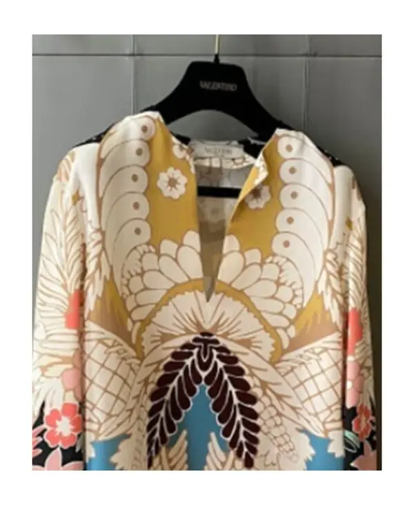 Valentino Garavani Abstract Pattern Print Blouse
