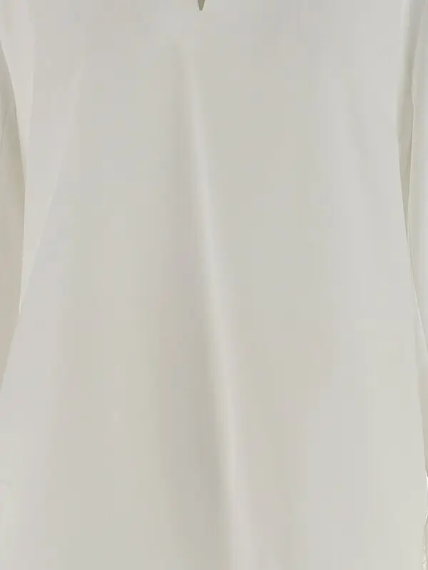 Valentino Garavani Embroidered-design Feather-trim Top