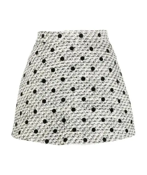 Valentino Garavani Tweed Polka Dot Short Shorts