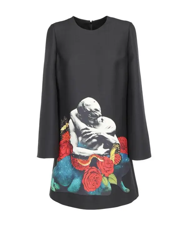 Valentino Garavani X Undercover Lovers Print Dress - Black