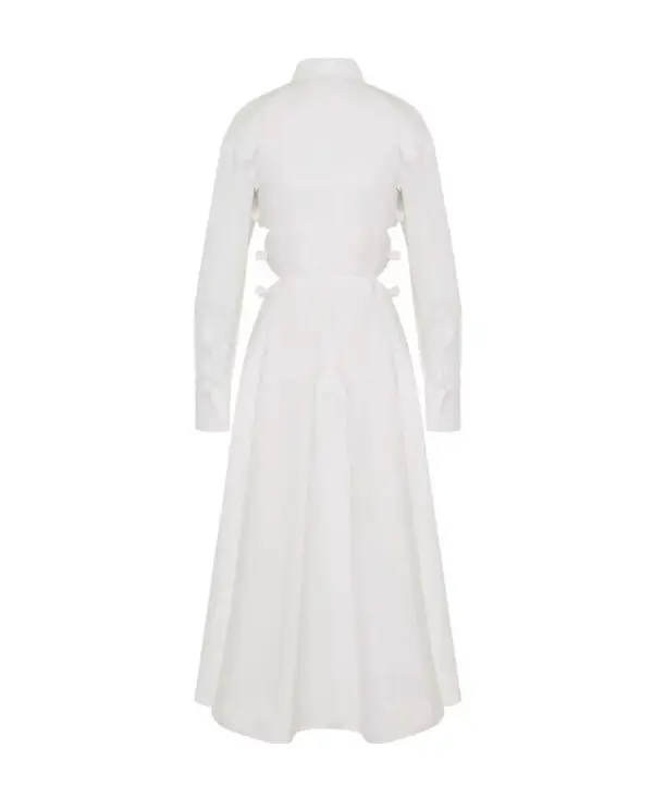 Valentino Garavani Cut-out Long-sleeved Shirt Dress