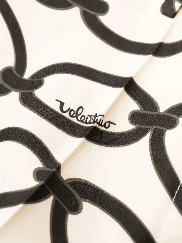 Valentino Garavani Chain-link Printed High-rise Pants