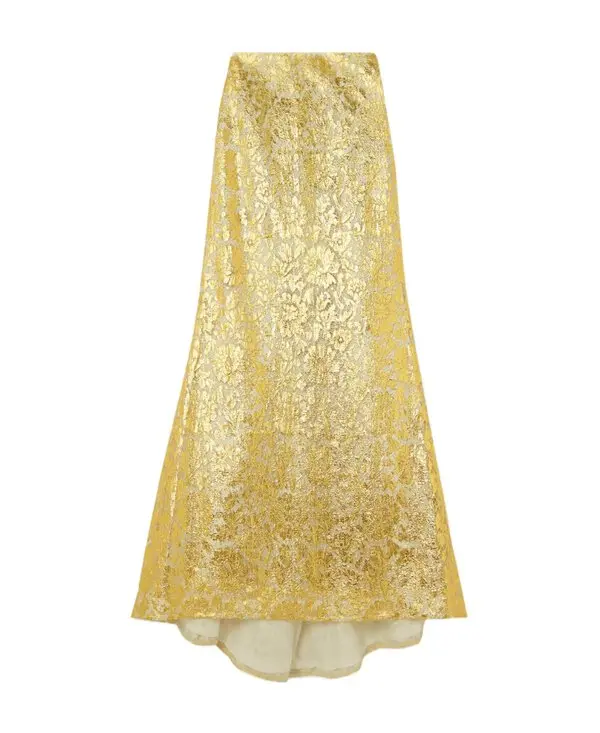 Valentino Garavani Crinkled Effect Long Skirt - Nude
