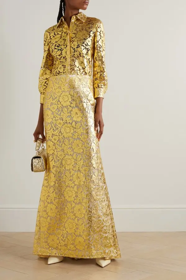 Valentino Garavani Crinkled Effect Long Skirt