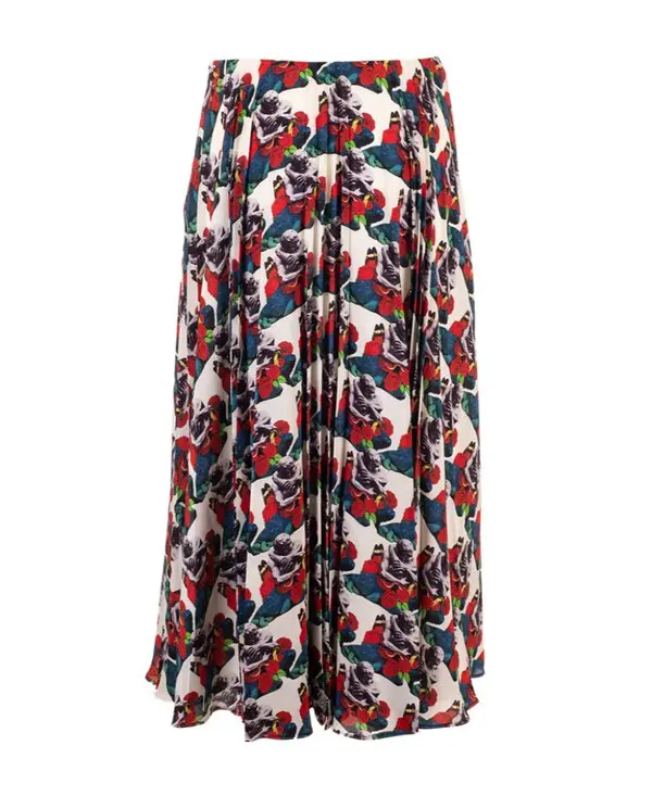 Valentino Garavani X Undercover Lovers Print Pleated Skirt
