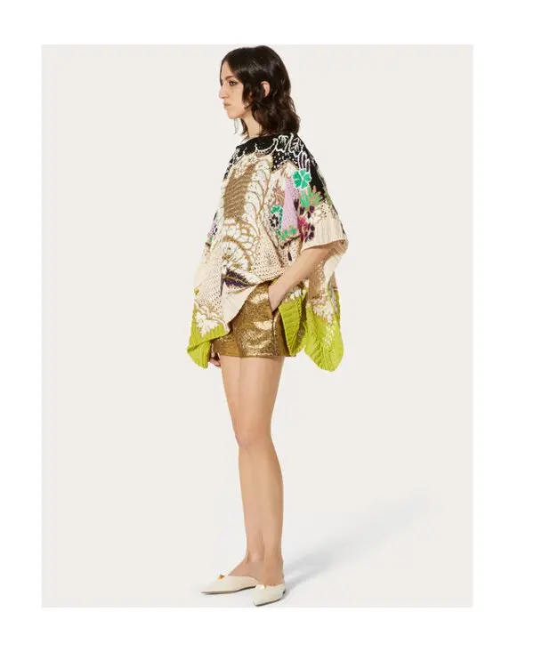 Valentino Garavani Vgold Metallic Shorts