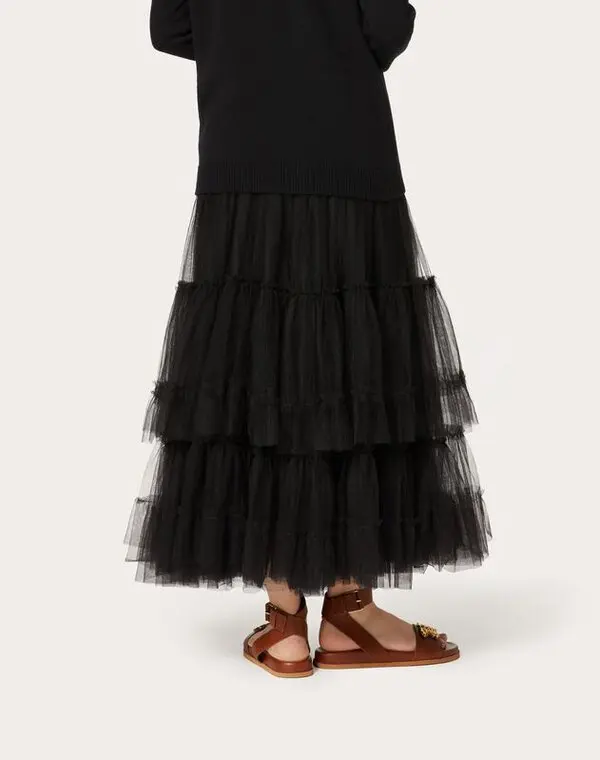Valentino Garavani Layered-tulle Maxi Skirt