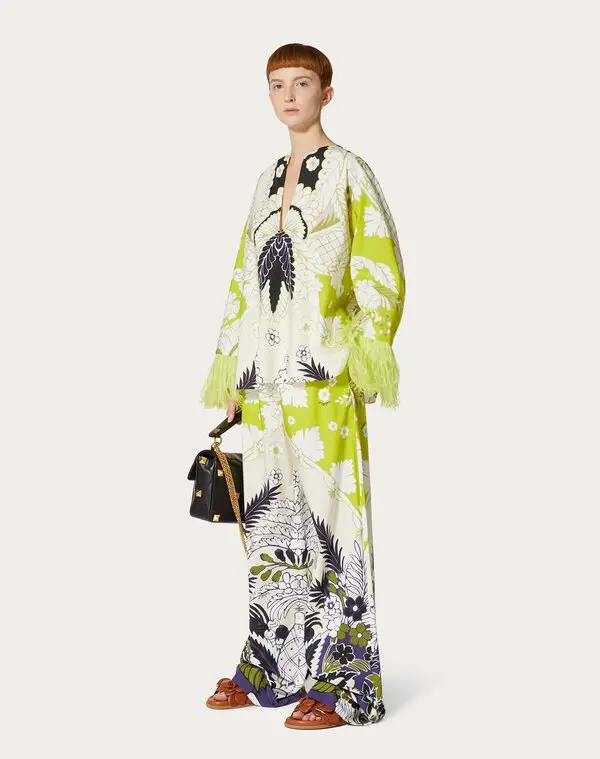 Valentino Garavani Tropical World Arazzo Printed Pants