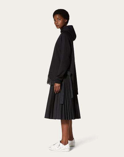 Valentino Garavani Lace Trim Bow-embellished Hoodie