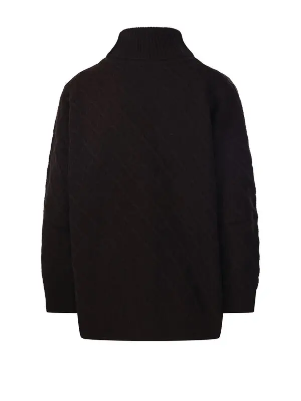 Max Mara Bambola Cable-knit Turtleneck Sweater