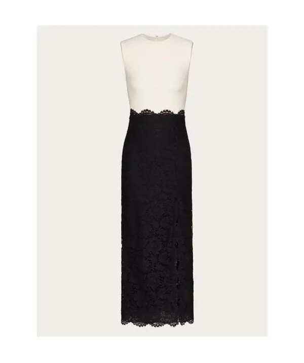 Valentino Garavani Lace-panelled Midi Dress