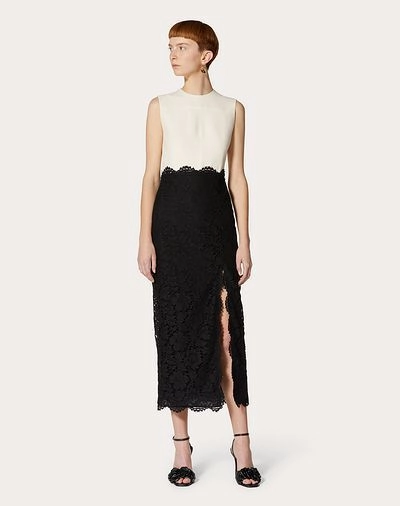Valentino Garavani Lace-panelled Midi Dress