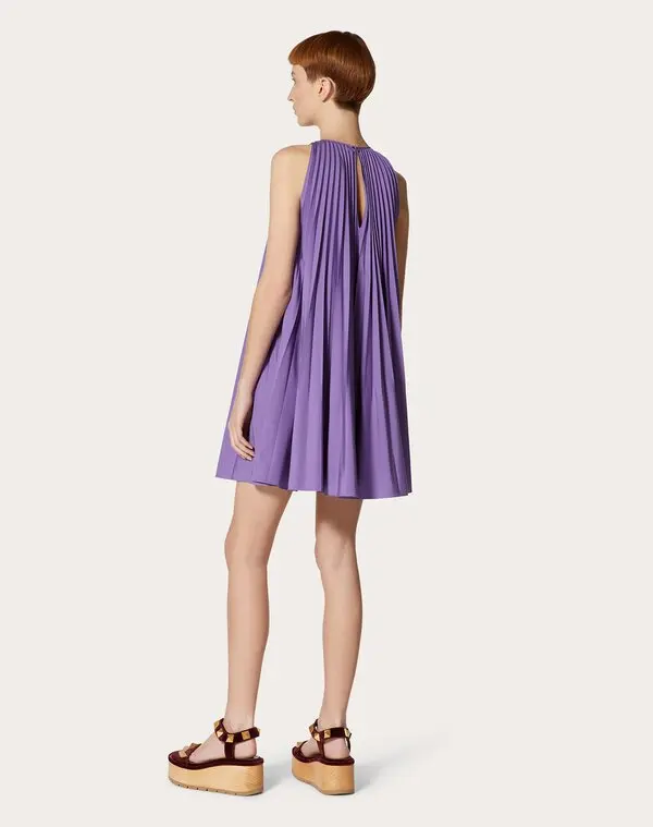 Valentino Garavani Pleated Sleeveless Minidress