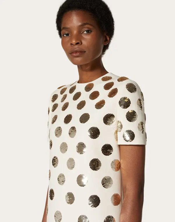 Valentino Garavani Tang Yan's Same Polka Dot Sequin Embroidery Dress