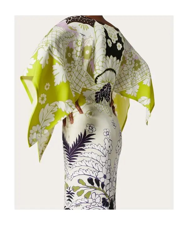 Valentino Garavani Tropical Word Arazzo Kaftan Dress