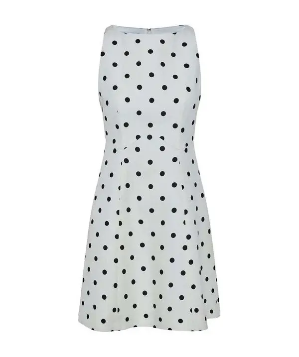 Valentino Garavani Polka Dot Skater-style Dress - White