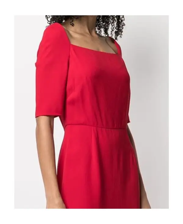 Valentino Garavani Square-neck Midi Dress