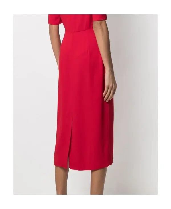 Valentino Garavani Square-neck Midi Dress