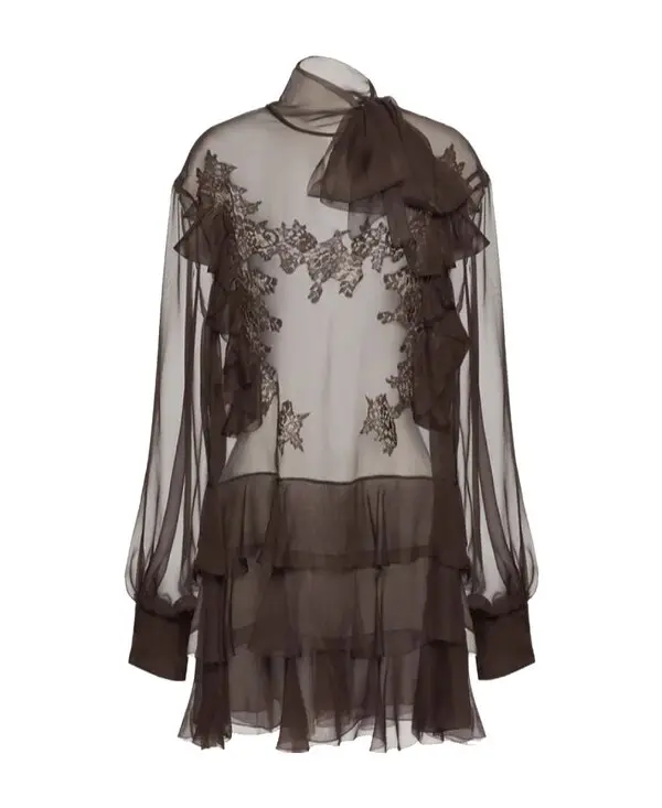 Valentino Garavani Logo Chiffon Pullover