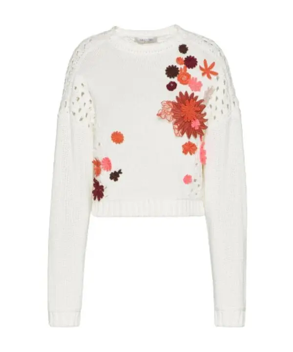 Valentino Garavani Embroidered-floral Jumper