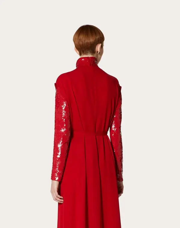 Valentino Garavani Sequinned High-neck Zip-up Jacket