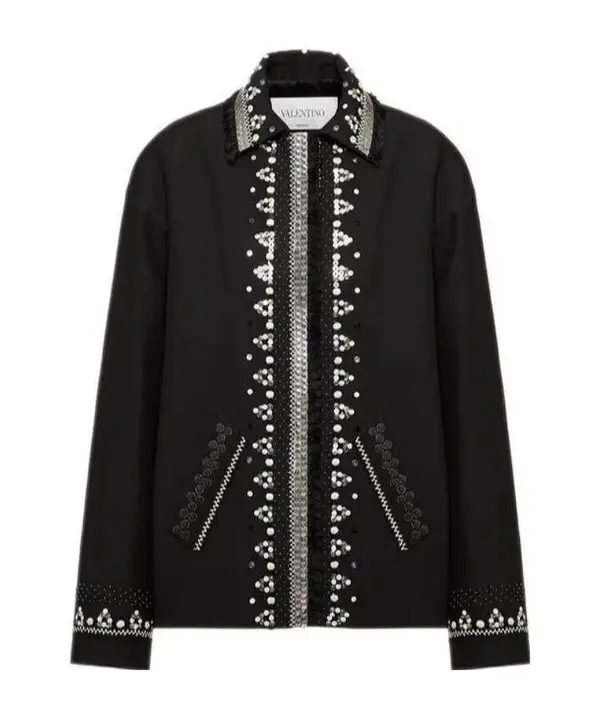Valentino Garavani Embroidered Long-sleeved Casual Jacket