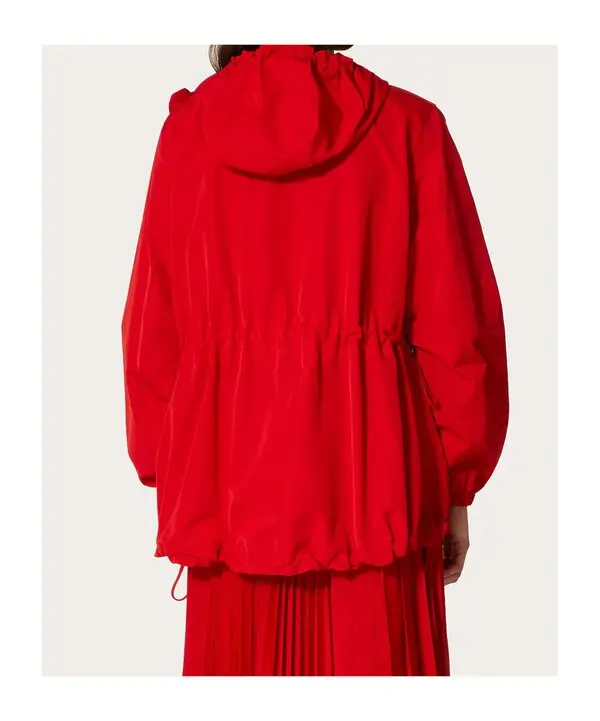Valentino Garavani Floral-detail Hooded Jacket