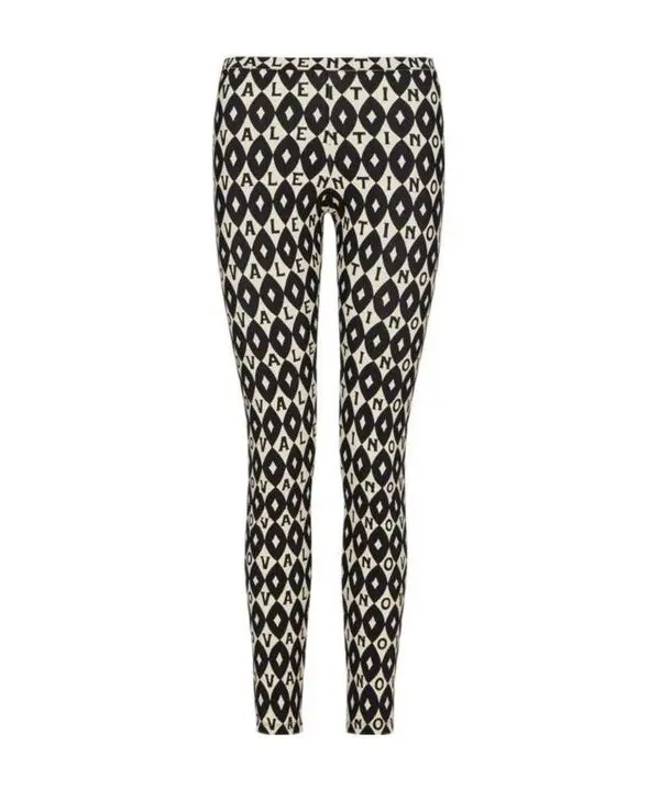Valentino Garavani Diamond Pattern Logo Leggings