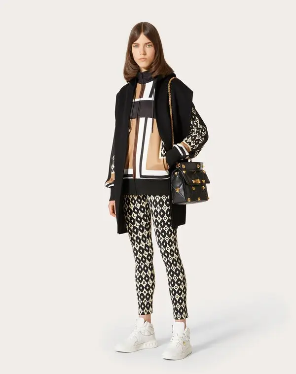 Valentino Garavani Diamond Pattern Logo Leggings