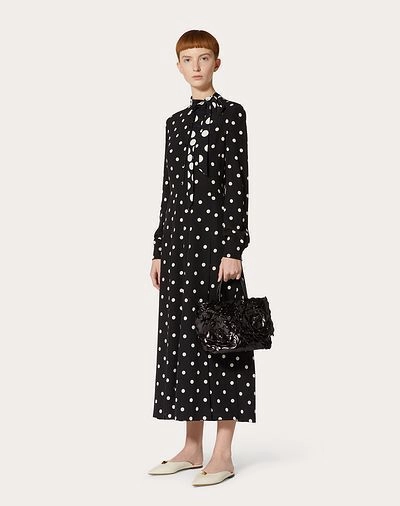 Valentino Garavani Long-sleeve Polka-dot Dress