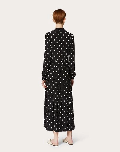 Valentino Garavani Long-sleeve Polka-dot Dress
