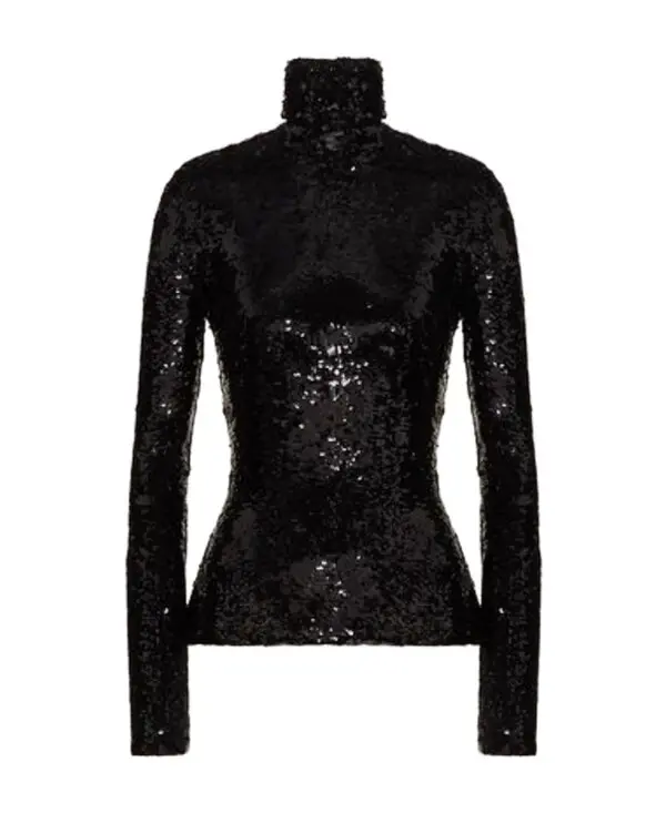 Valentino Garavani Sequin Top - Black