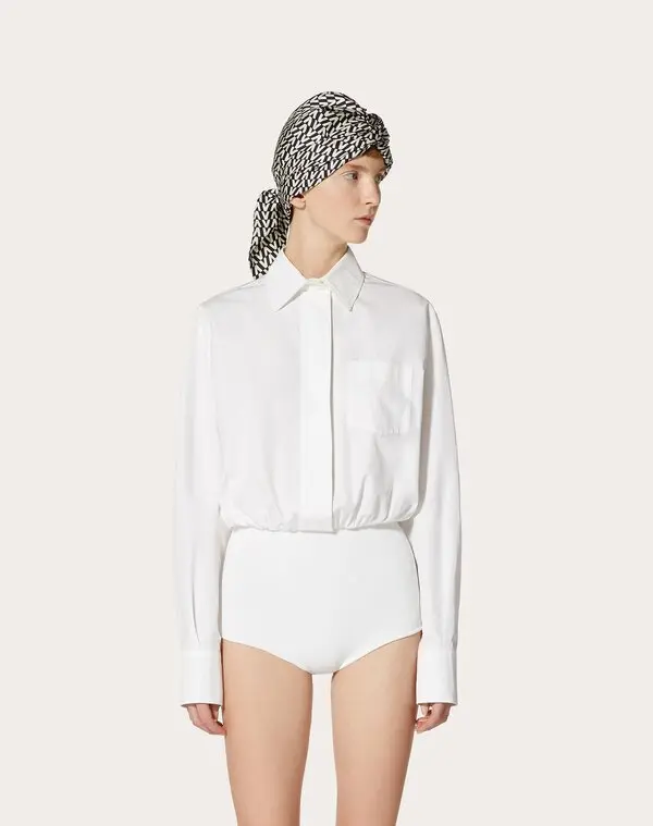 Valentino Garavani Buttoned Shirt Playsuit