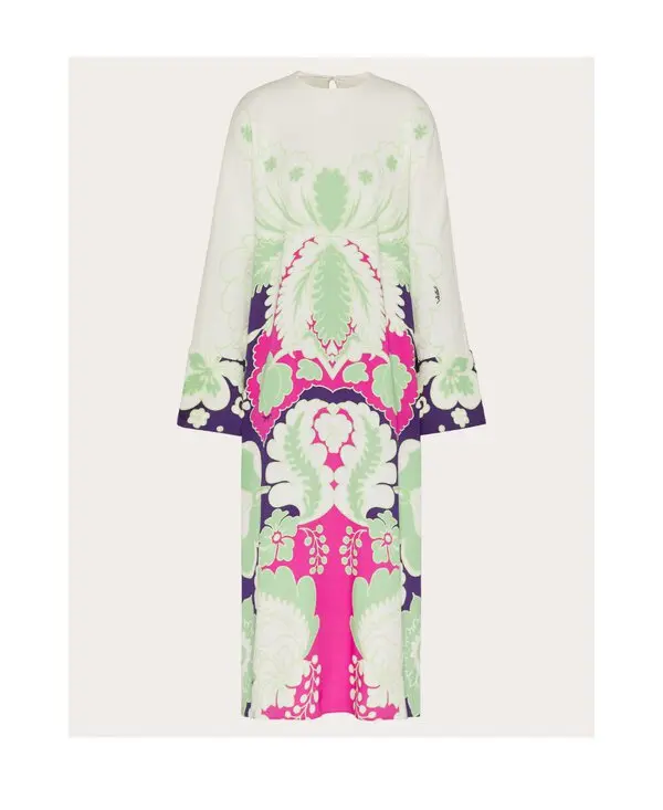 Valentino Garavani Floral Print Silk Midi Dress