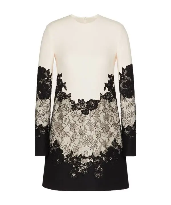 Valentino Garavani Lace-embellished Shift Dress - White