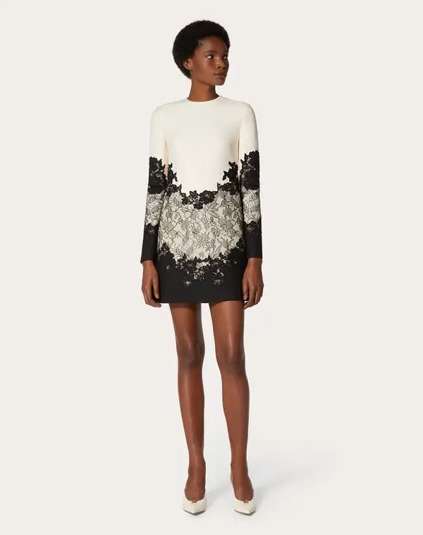 Valentino Garavani Lace-embellished Shift Dress