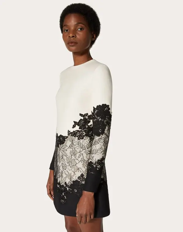 Valentino Garavani Lace-embellished Shift Dress