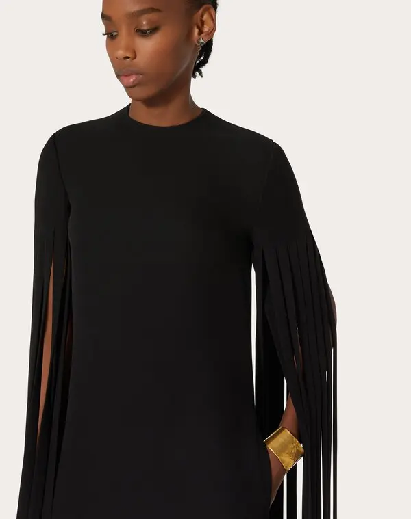 Valentino Garavani Fringed Cold-shoulder Maxi Dress
