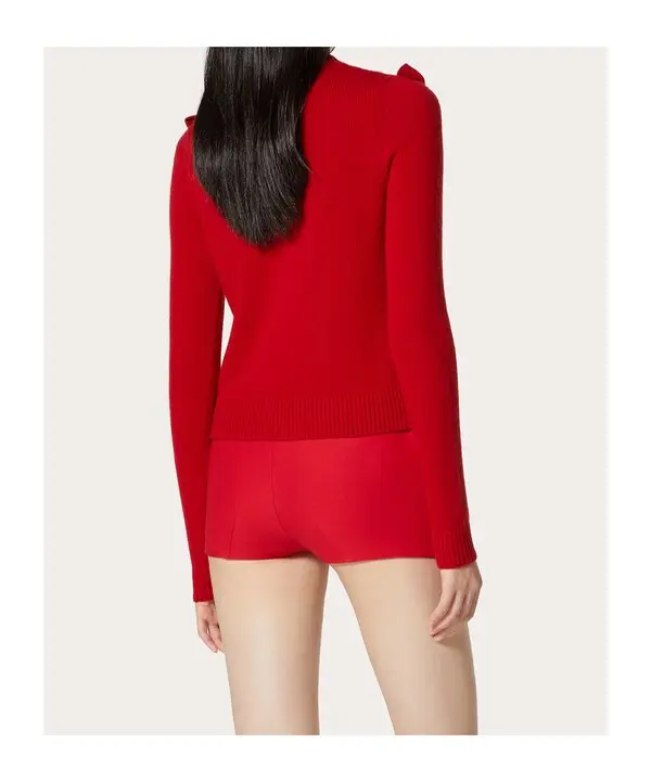 Valentino Garavani Bow-embellished Virgin Wool Jumper