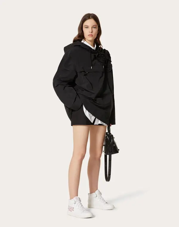 Valentino Garavani Floral-appliqué Drawstring Jacket