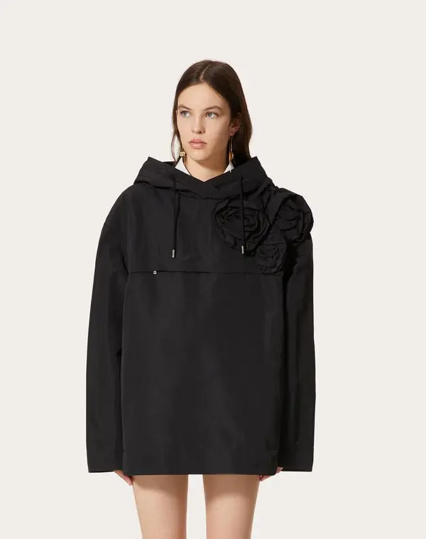Valentino Garavani Floral-appliqué Drawstring Jacket