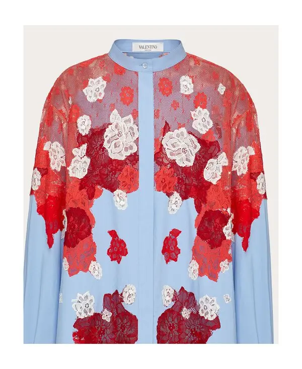 Valentino Garavani Floral-lace Panel Shirt