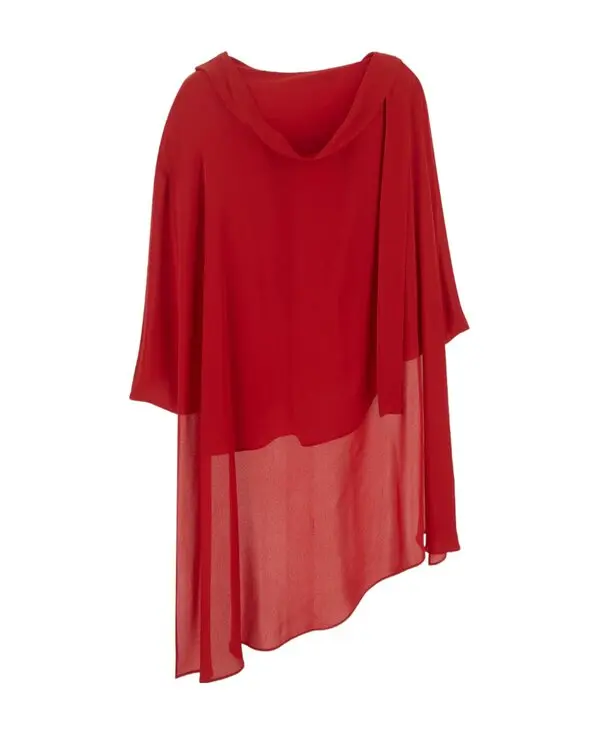 Valentino Garavani Cape-style Scarf-detail Silk Top