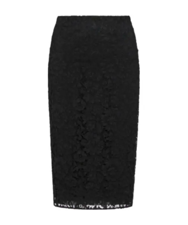 Valentino Garavani Lace-overlay Mid-length Skirt - Black