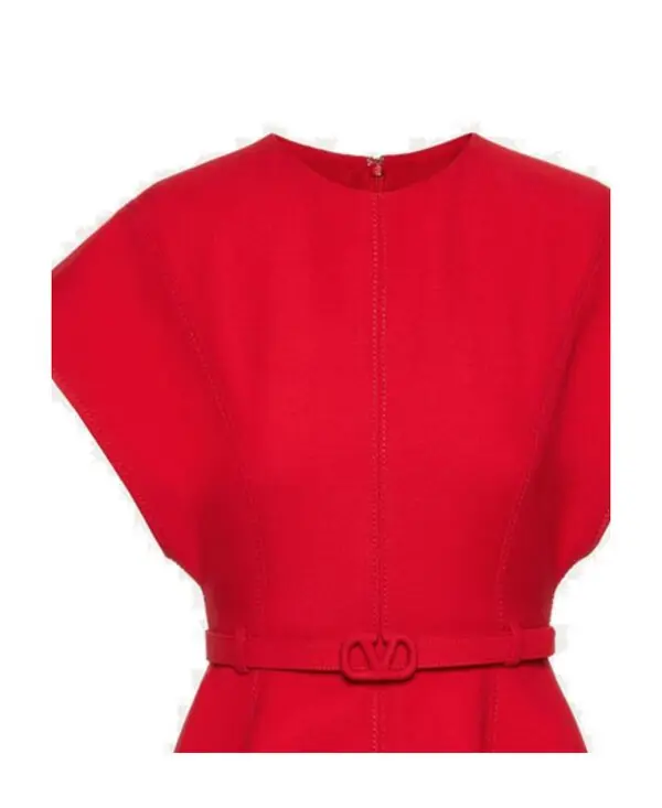 Valentino Garavani Flared Belted Dress