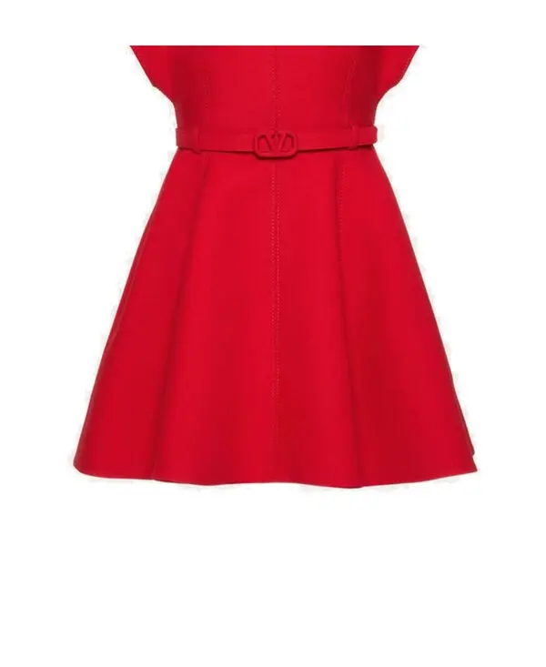 Valentino Garavani Flared Belted Dress
