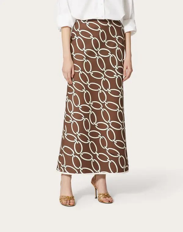 Valentino Garavani All-over Printed High Waist Skirt