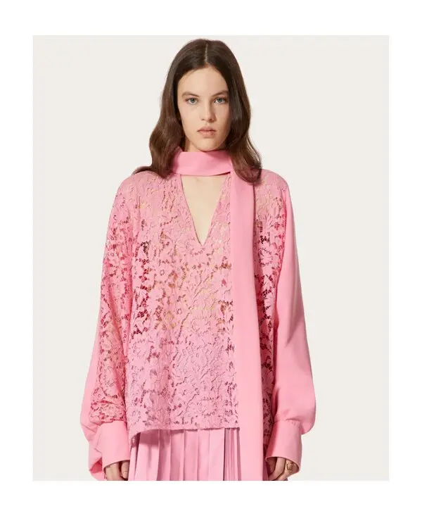 Valentino Garavani Lace-front Blouse